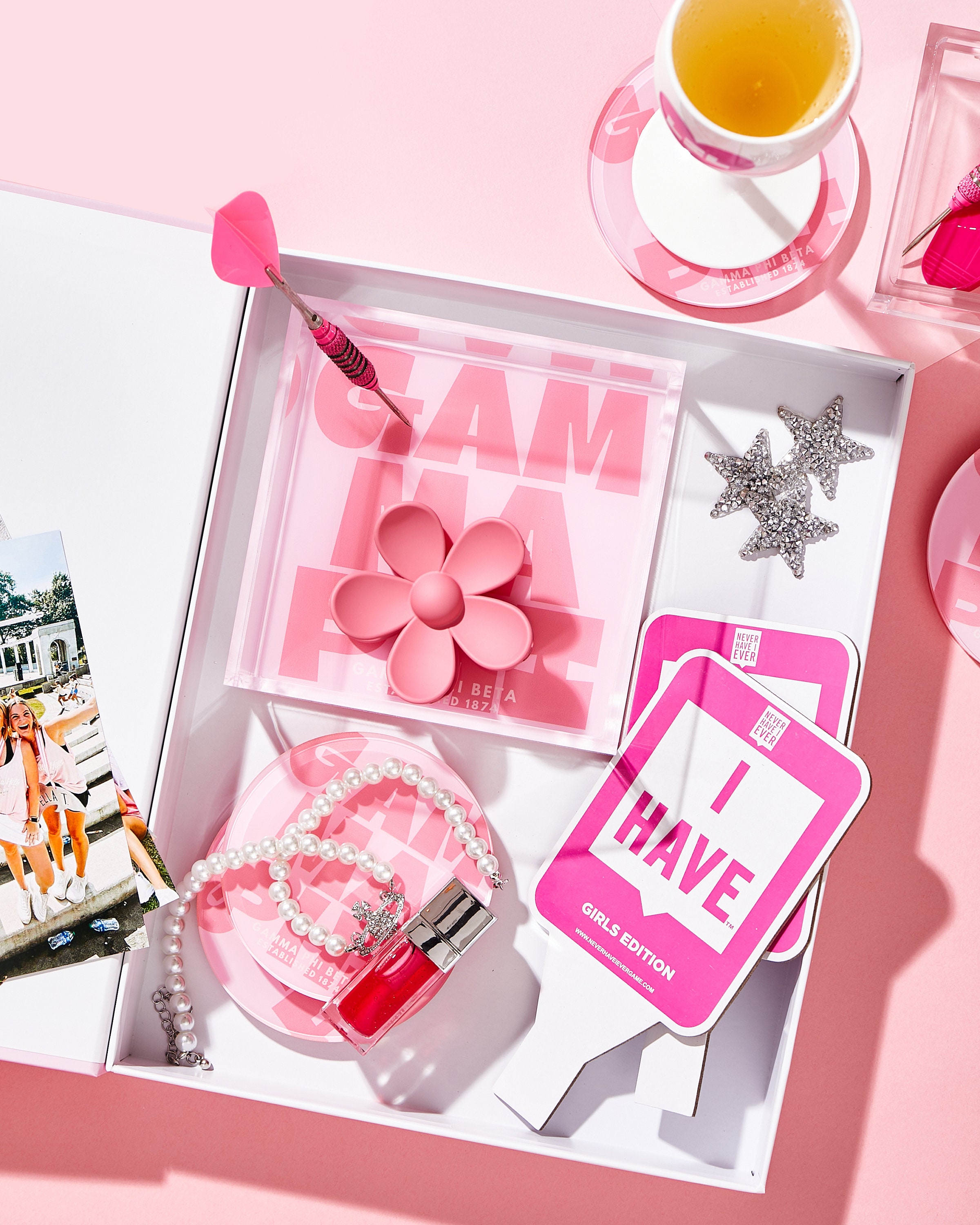 Gamma Phi Beta Sorority Bundle Includes 4 Acrylic Coasters, Trinket ...