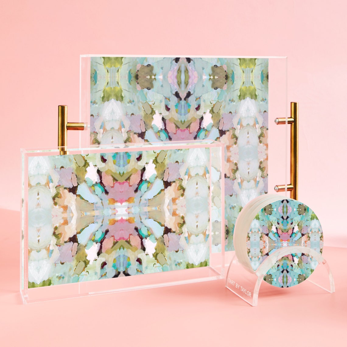 Large Acrylic Tray With Gold Handles Martini Olives Pattern - Etsy