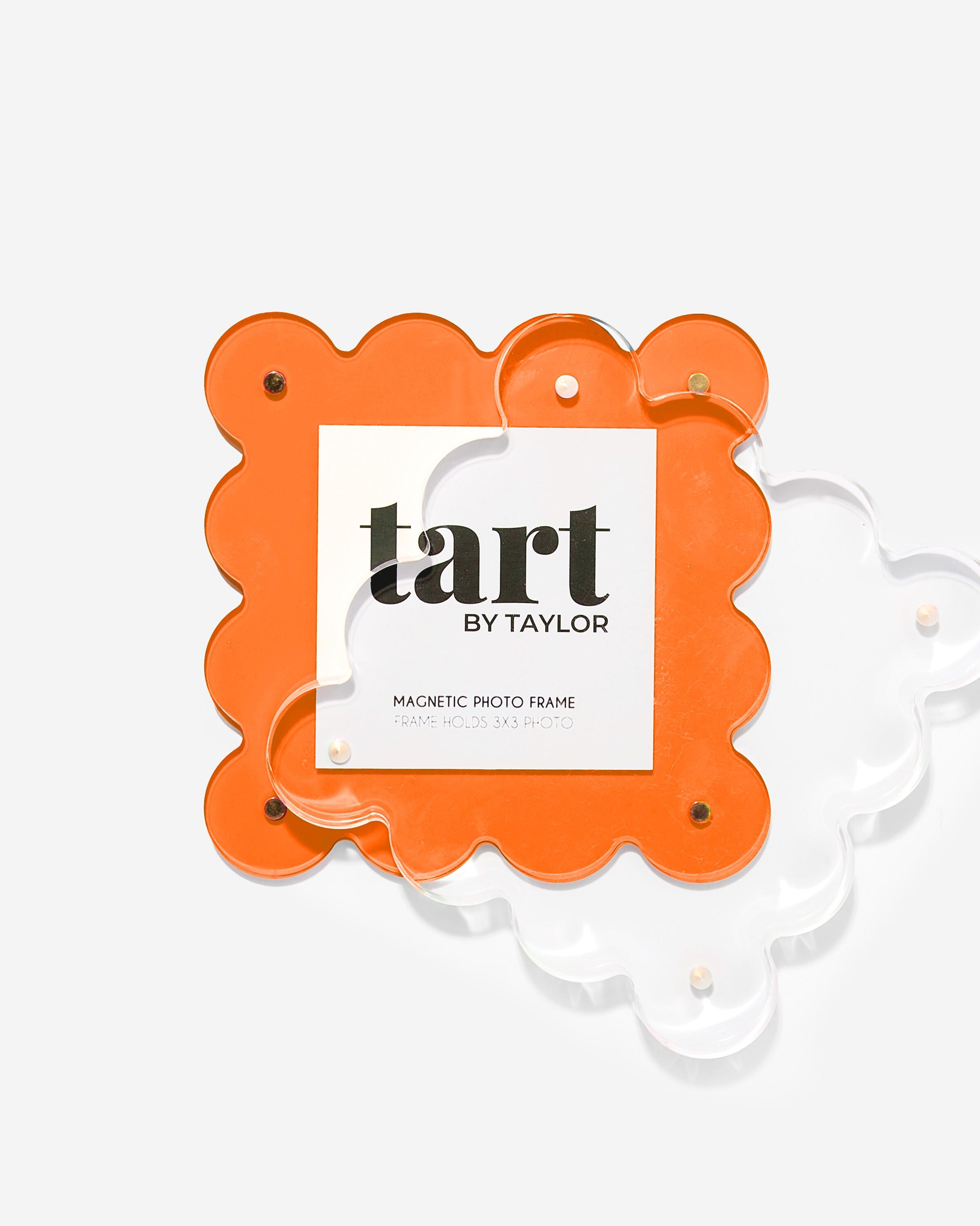 Neon Orange Mini Scalloped Acrylic Picture Frame | Freestanding With ...