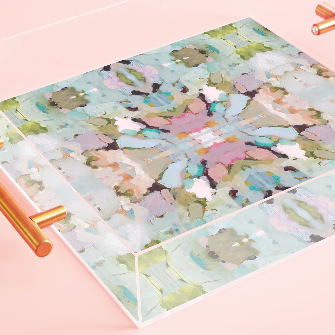 Large Acrylic Tray With Gold Handles Martini Olives Pattern - Etsy