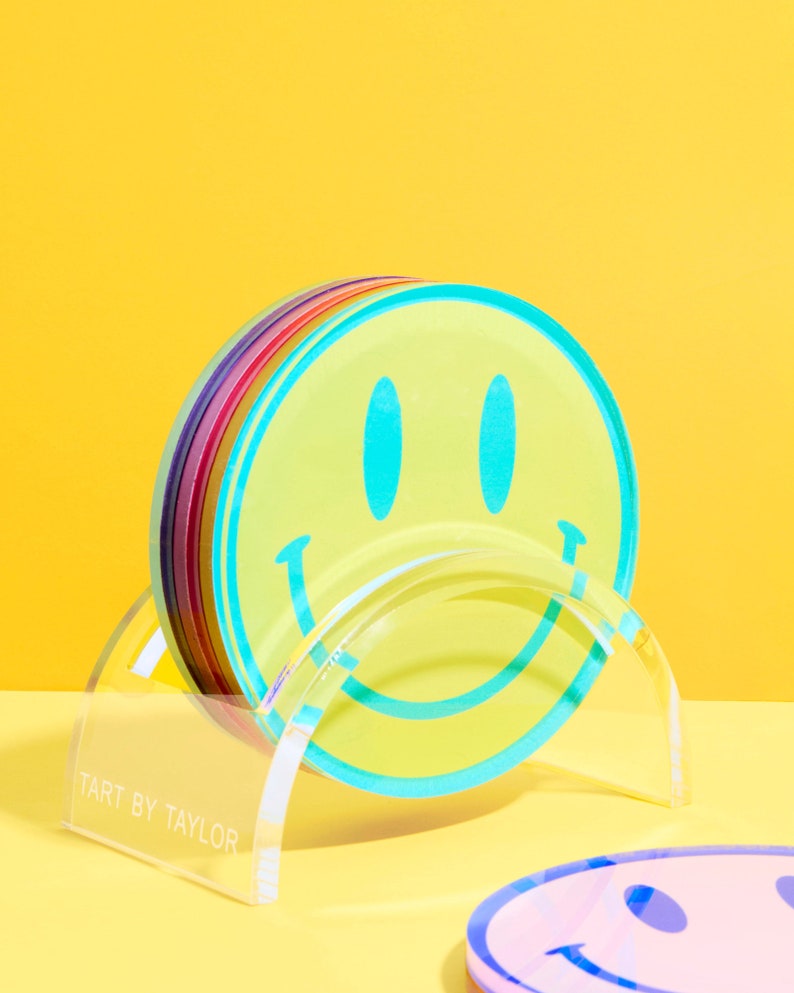 U-shape Acrylic Coaster Holder Display (holds 4 Coasters) | Coffee ...