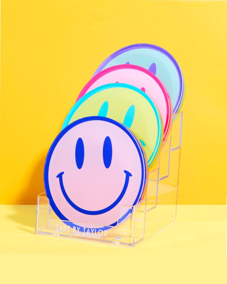 Acrylic Coaster Holder Display | Riser Display (holds 4 Coasters ...