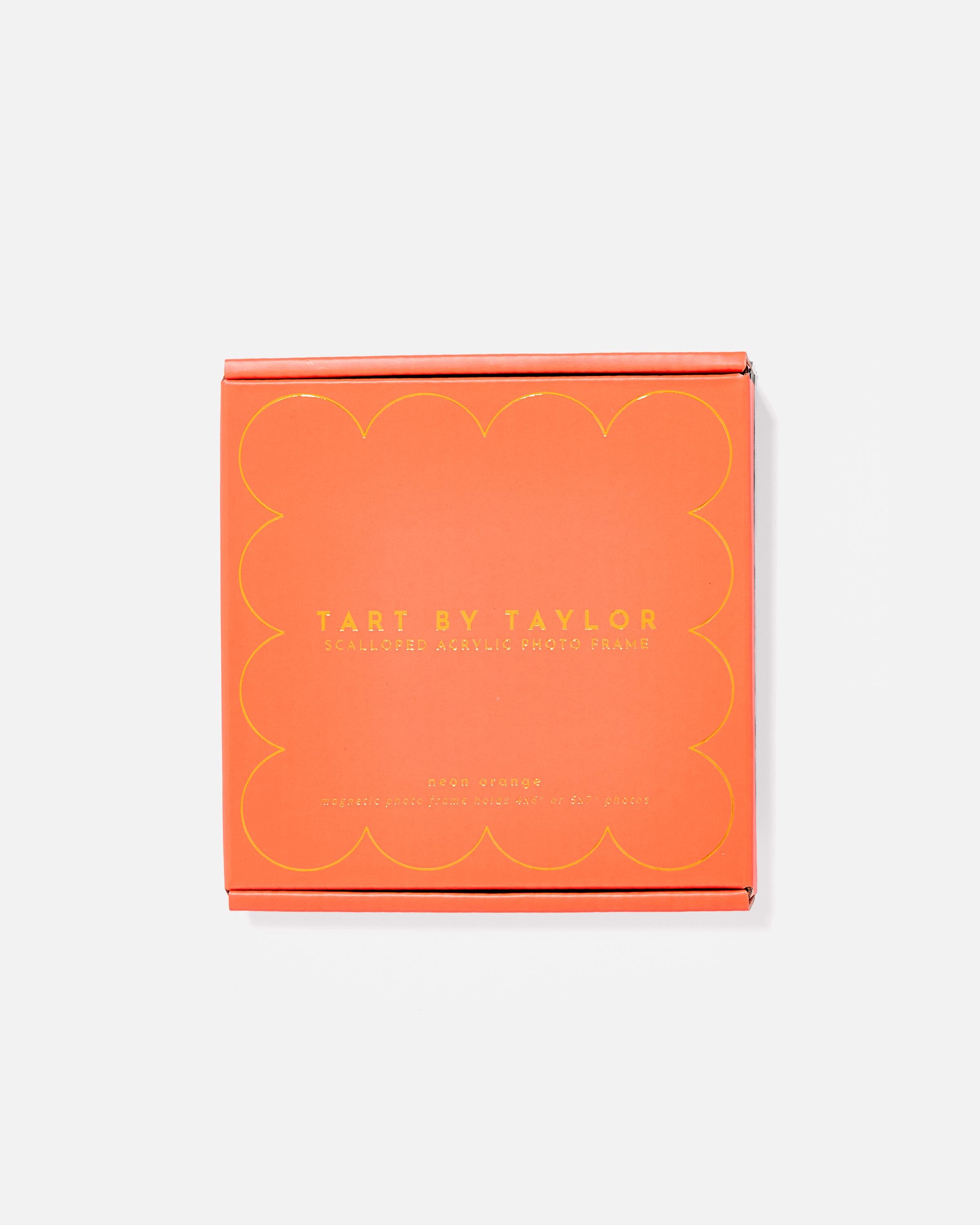 Neon Orange Mini Scalloped Acrylic Picture Frame | Freestanding With ...