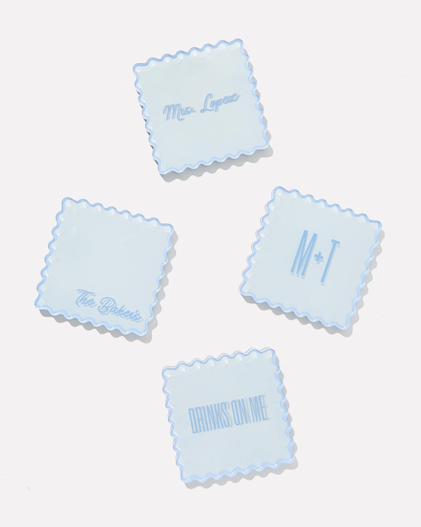 Personalized Custom Acrylic Drink Coasters | Gift, Bar Cart ...