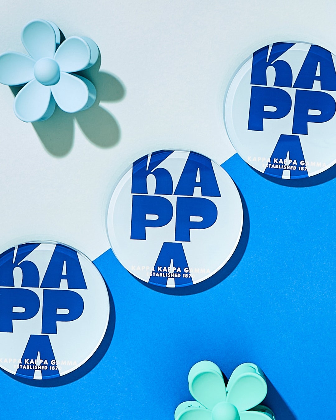 Kappa Kappa Gamma Acrylic Drink Coasters Perfect for Bid Day Baskets ...