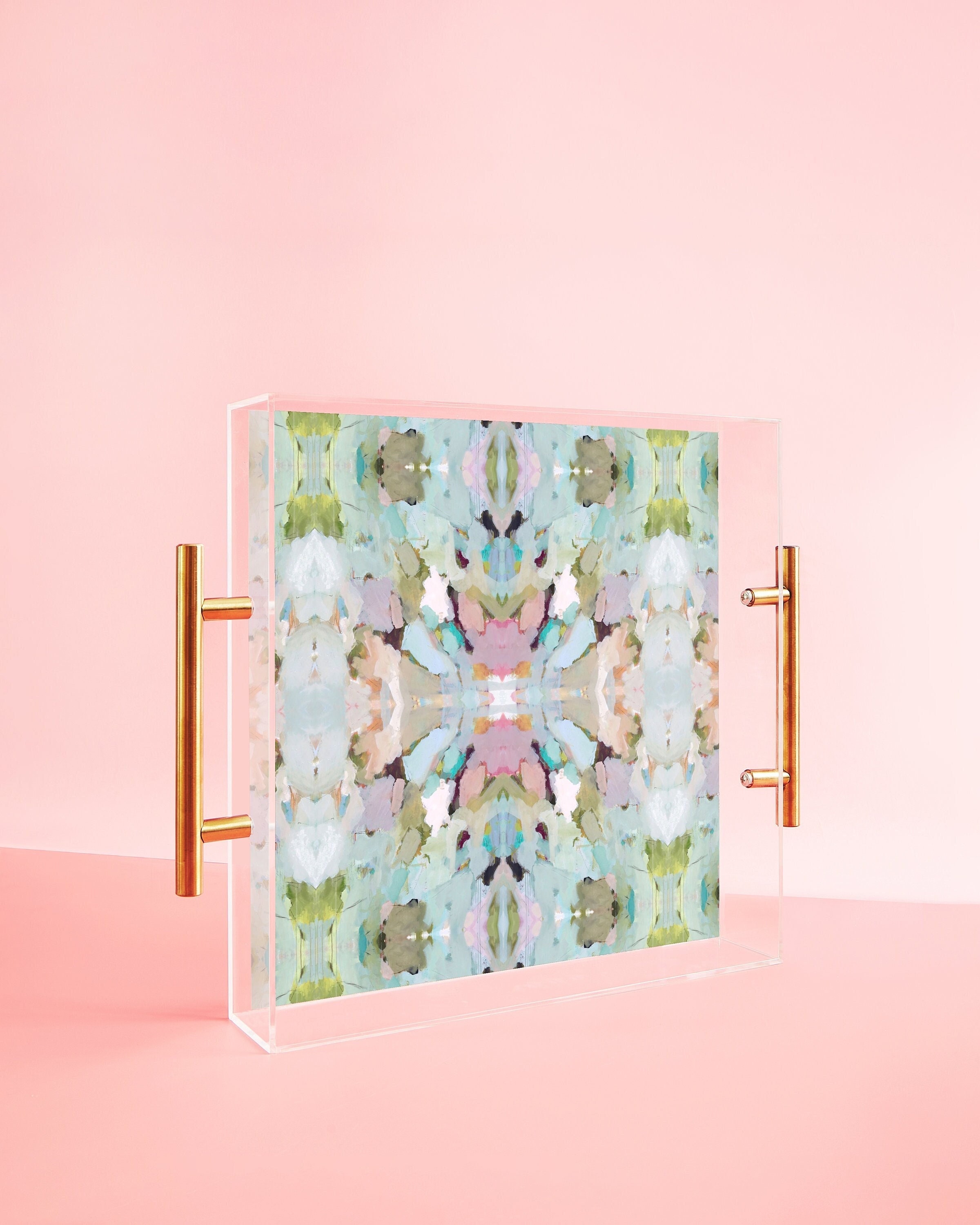 Large Acrylic Tray With Gold Handles Martini Olives Pattern laura Park ...