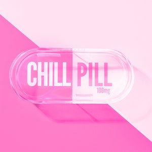 Pink Chill Pill Acrylic Trinket Tray Perfect Catchall for Nightstand or ...