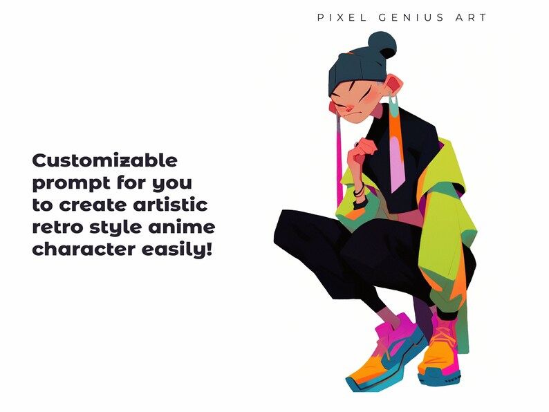 Custom AI Anime Character Illustration, Midjourney Prompt 2D Clipart ...