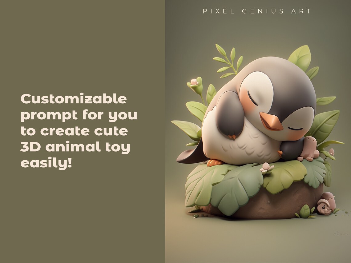 Ultimate Cute 3D Sleeping Animal Blind Box Toy Midjourney - Etsy