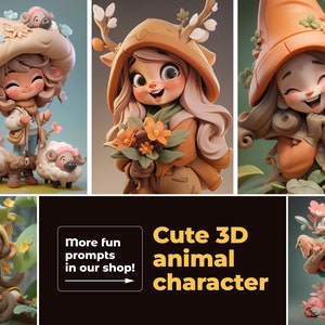 Custom AI Anime Character Illustration, Midjourney Prompt 2D Clipart ...