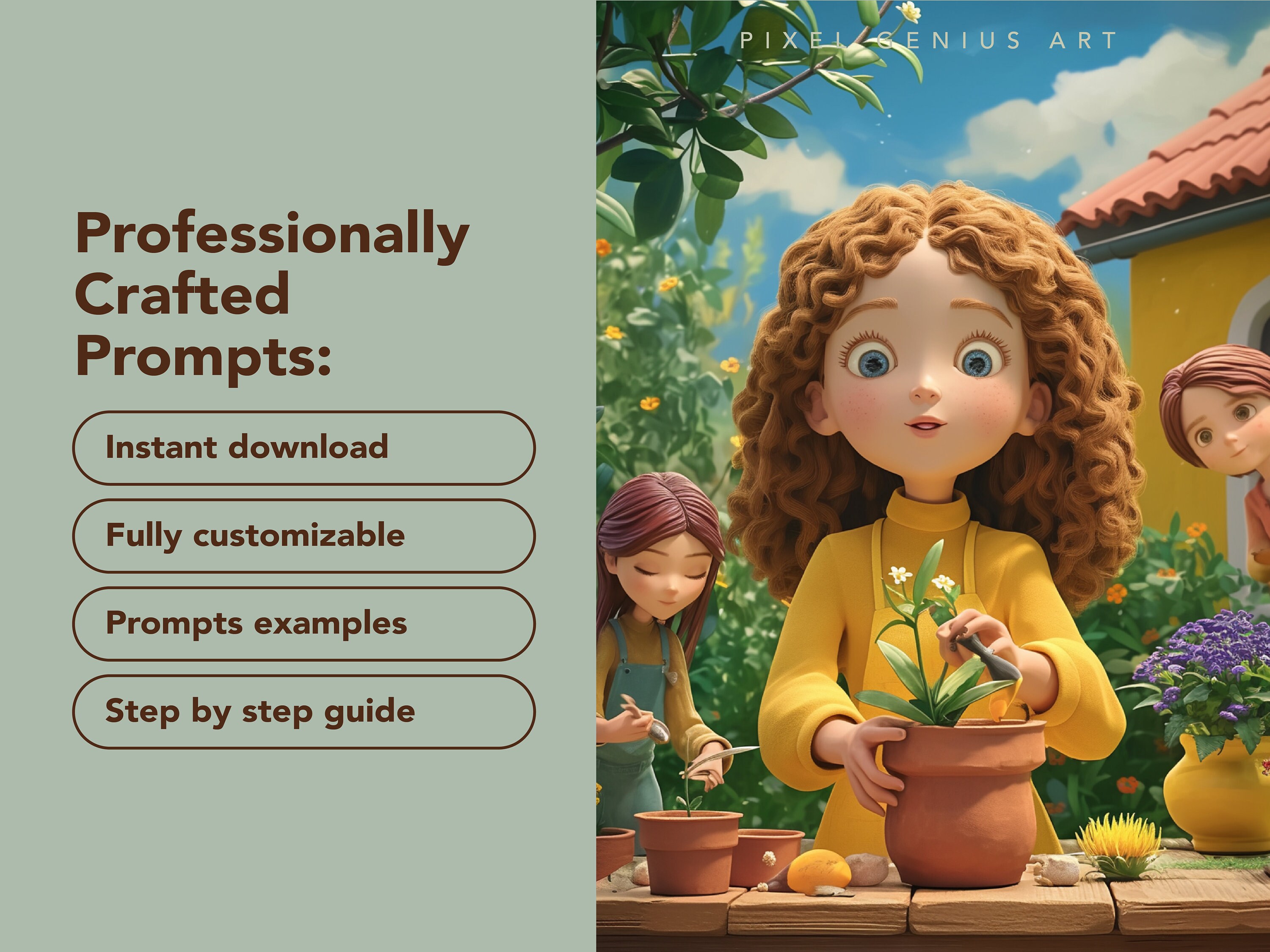 Ultimate Cute 3D Clay Pixar Animation Character Midjourney Prompts for ...