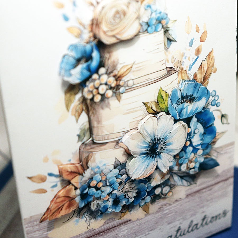 Handmade Layered Wedding Cake With Matching Envelope and Liner - Etsy