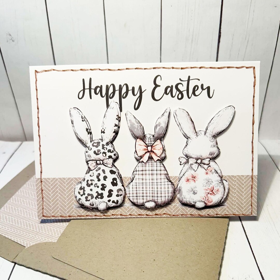 Handmade "easter" Card With Matching Envelope - Etsy