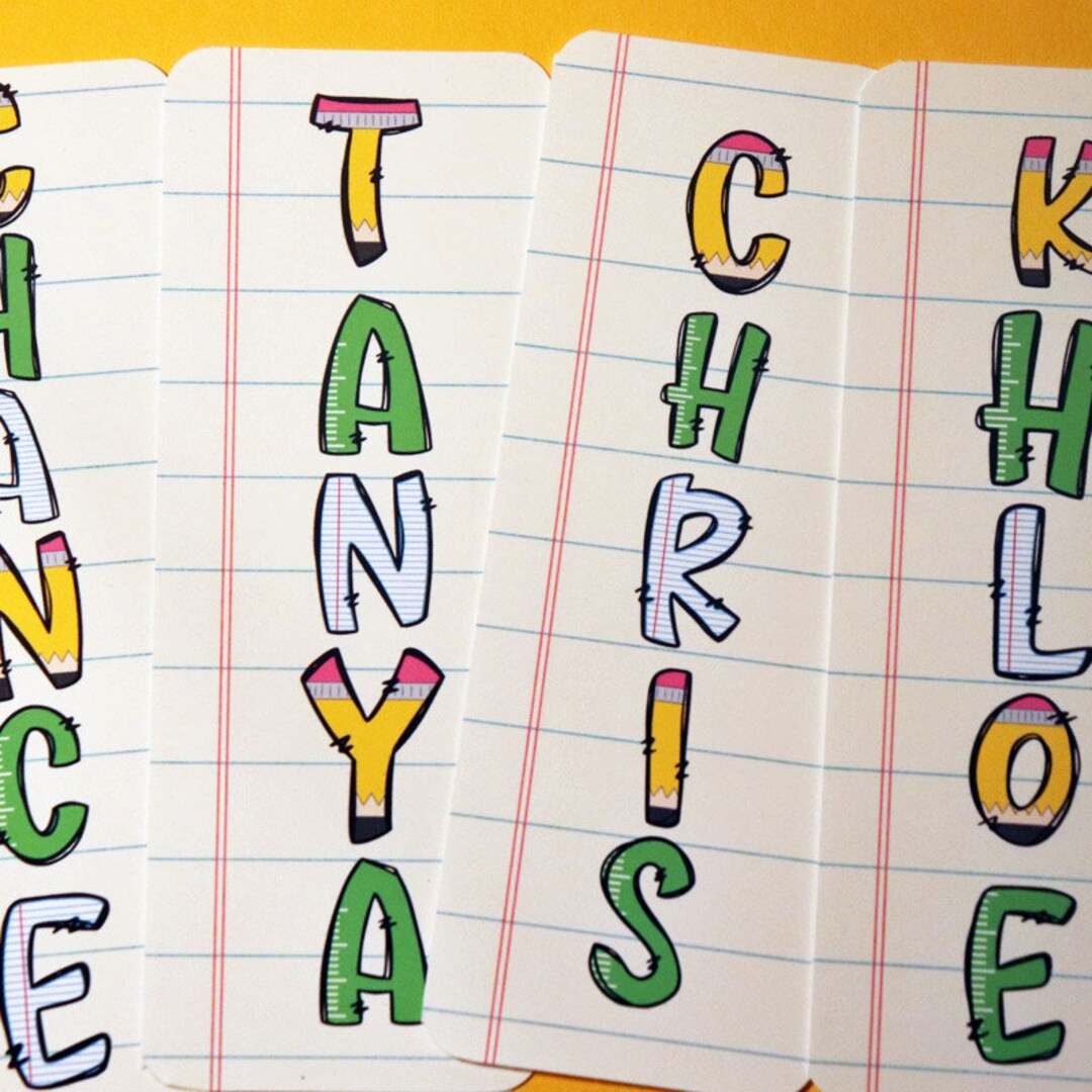 Personalized "back to School" Bookmark - Etsy