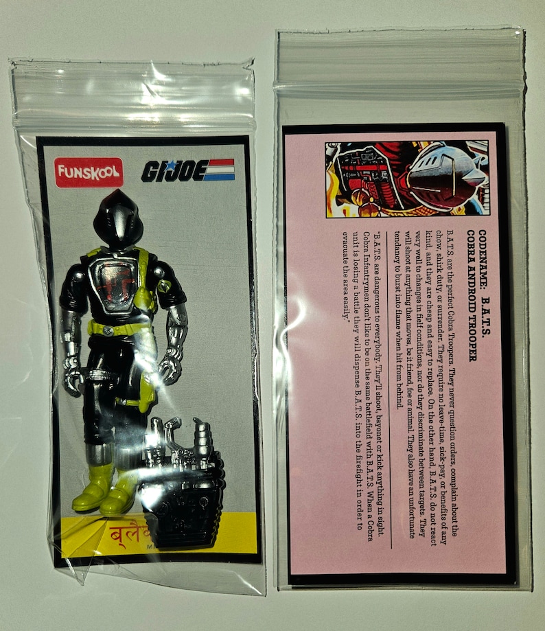 Custom Funskool B.A.T. W/ Filecard by Black Major GI Joe BAT - Etsy