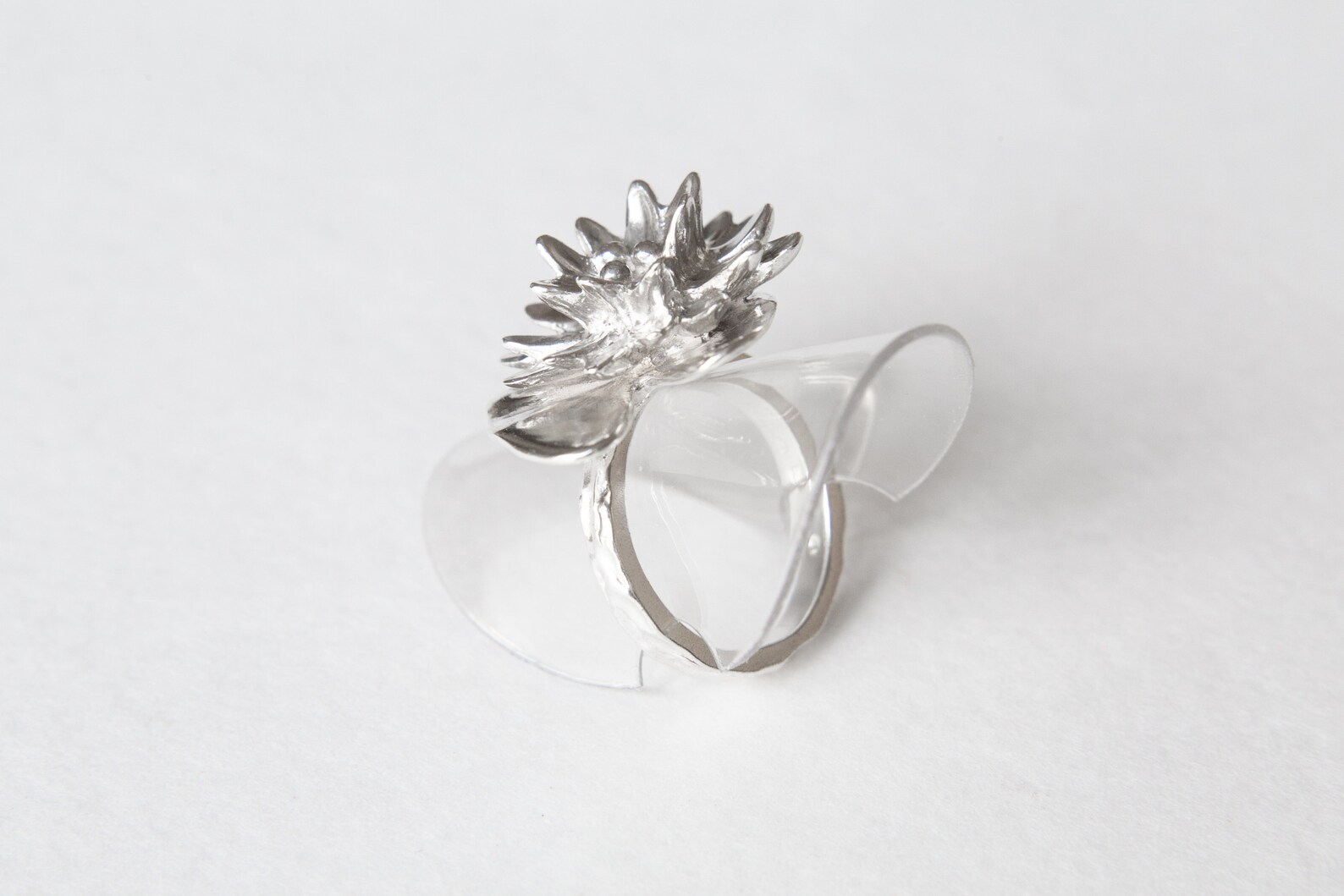Big and Beautiful: Handcrafted Water Lily Silver Ring - Etsy