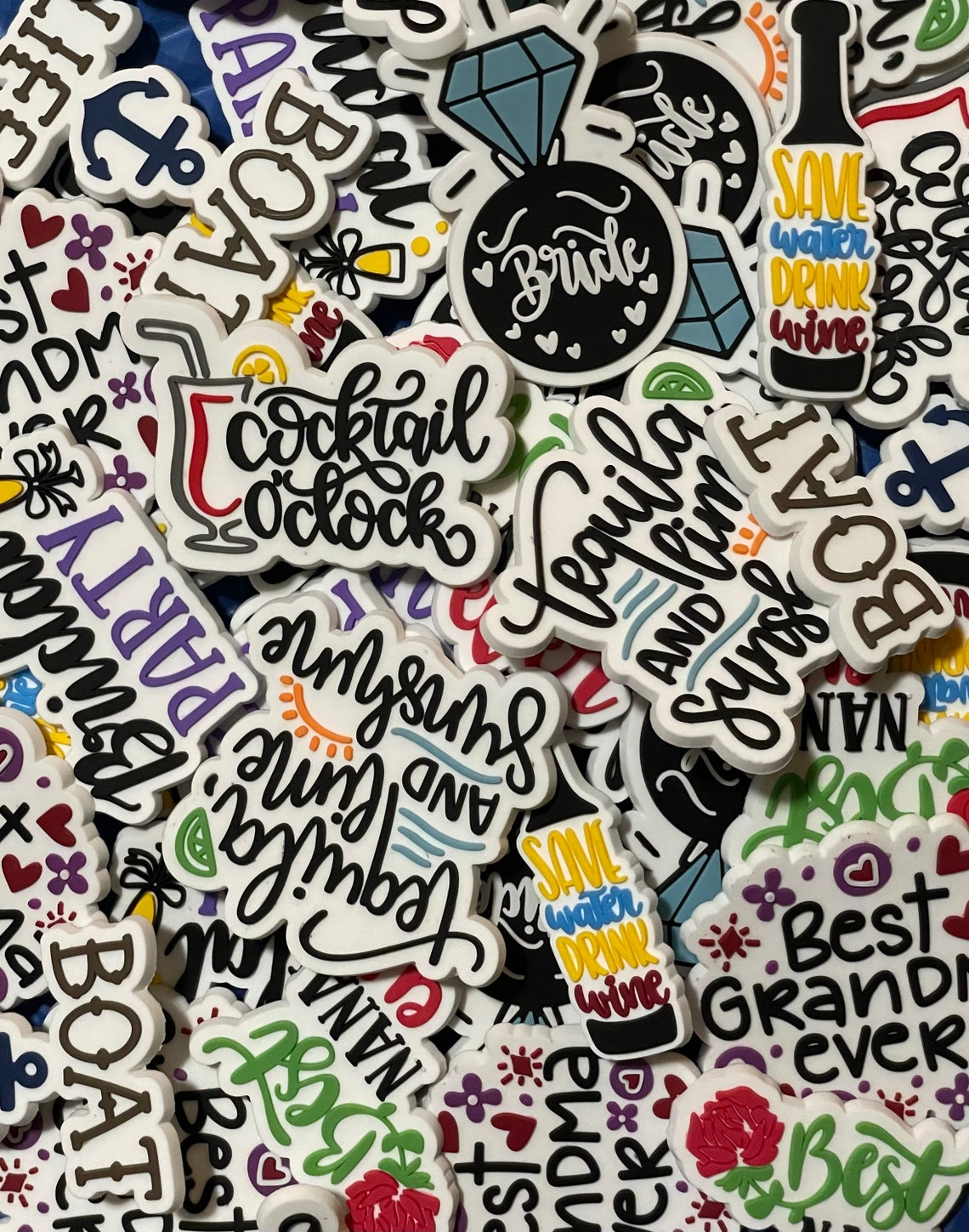 Cocktail Oclock Bogg Bit Bag Charms for Bogg Bag - Etsy