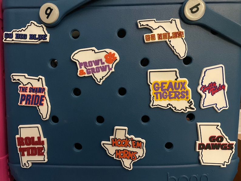 Clemson Tigers Prowl and Growl College Bogg Bit Bag Charms for - Etsy