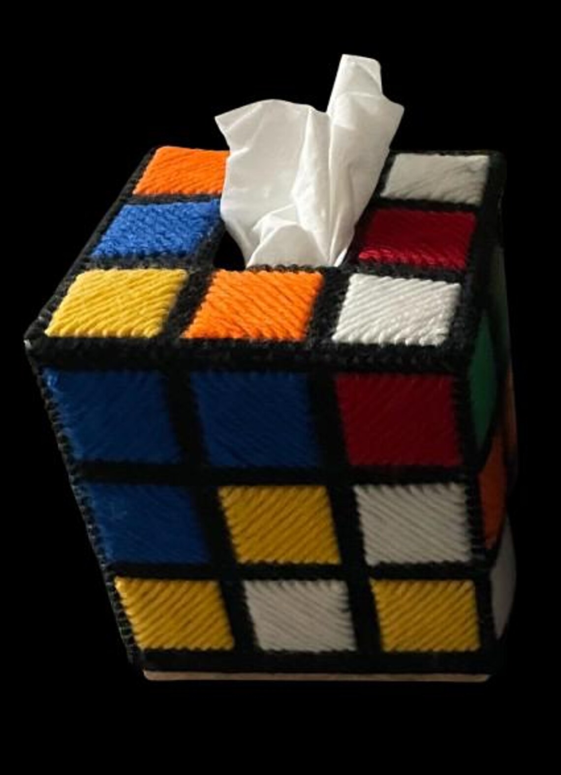 Rubik’s Cube Plastic Canvas Tissue Box Cover - Made to Order - Etsy