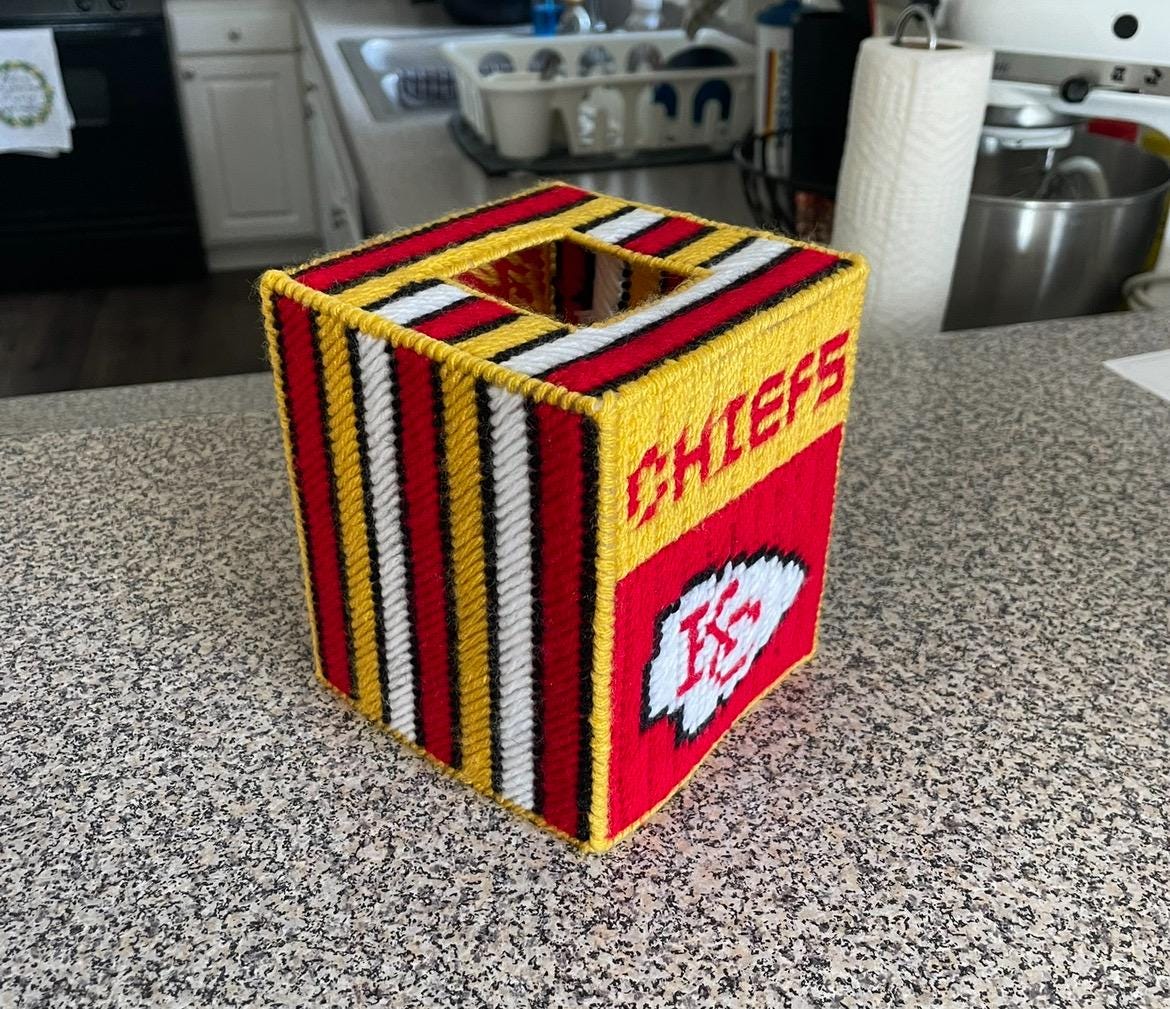 Sports Team Plastic Canvas Tissue Box Cover - Made to Order - Etsy