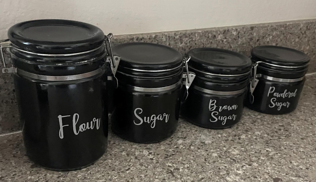 Kitchen Canister Vinyl Decals - Etsy
