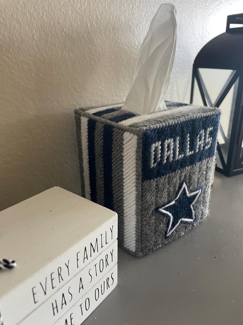 Sports Team Plastic Canvas Tissue Box Cover - Made to Order - Etsy