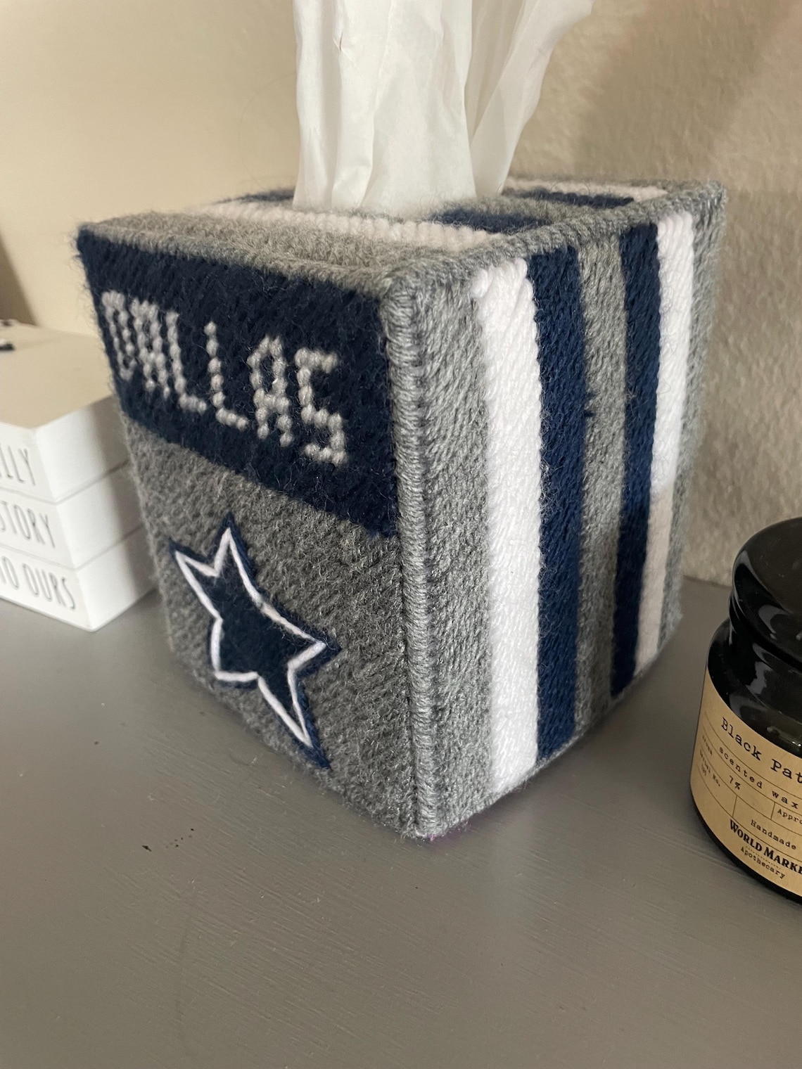 Sports Team Plastic Canvas Tissue Box Cover - Made to Order - Etsy