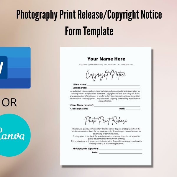 Copyright Release - Etsy