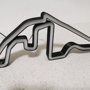Abu Dhabi Animated LED RGB Neon Race Track Circuit Desk Wall Art ...