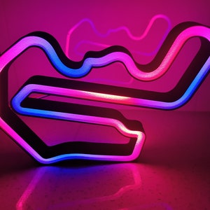 Thunderhill Raceway Park LED RGB Neon Race Track Circuit Desk Wall Art ...