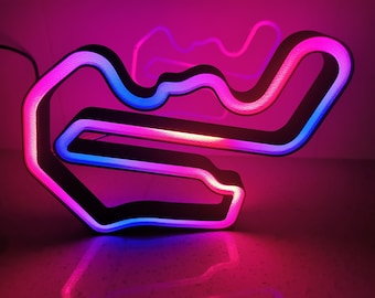 Japan Suzuka Animated LED RGB Neon Race Track Circuit Desk Wall Art ...
