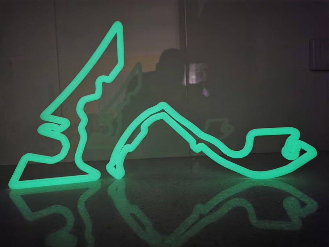 Glow in the Dark Race Track Wall Art Desk Art Display - ALL Tracks ...