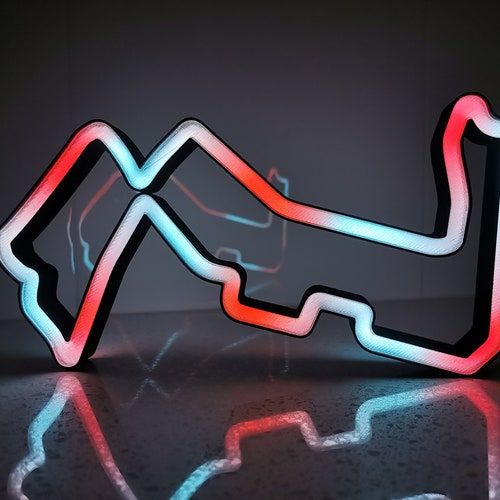 Monaco Animated LED RGB Neon Race Track Circuit Desk Wall Art - Etsy
