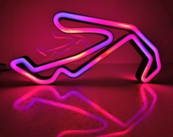 Japan Suzuka Animated LED RGB Neon Race Track Circuit Desk Wall Art ...