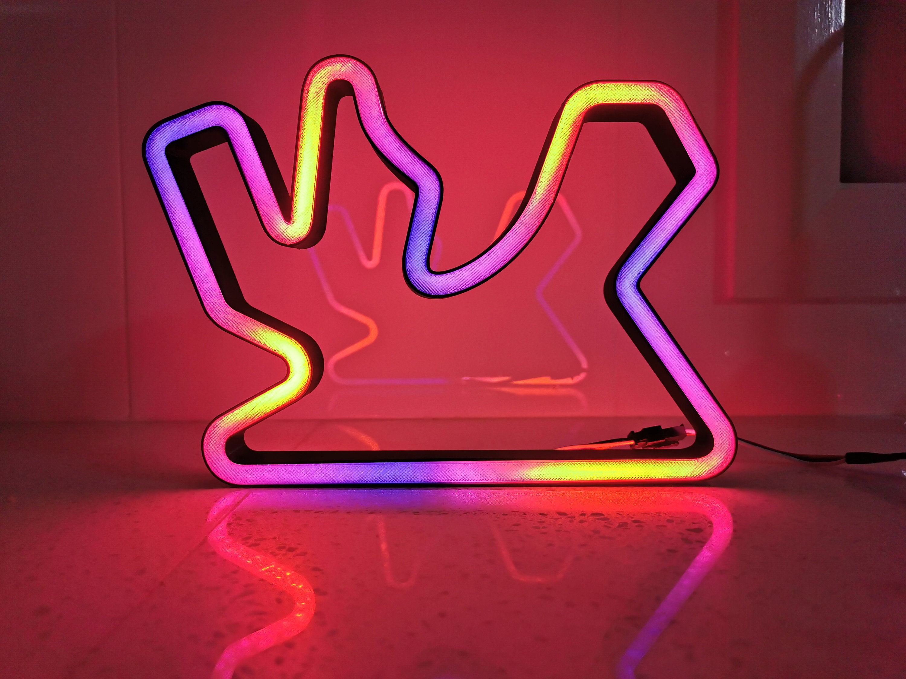 Qatar Losail Animated LED RGB Neon Race Track Circuit Desk Wall Art ...