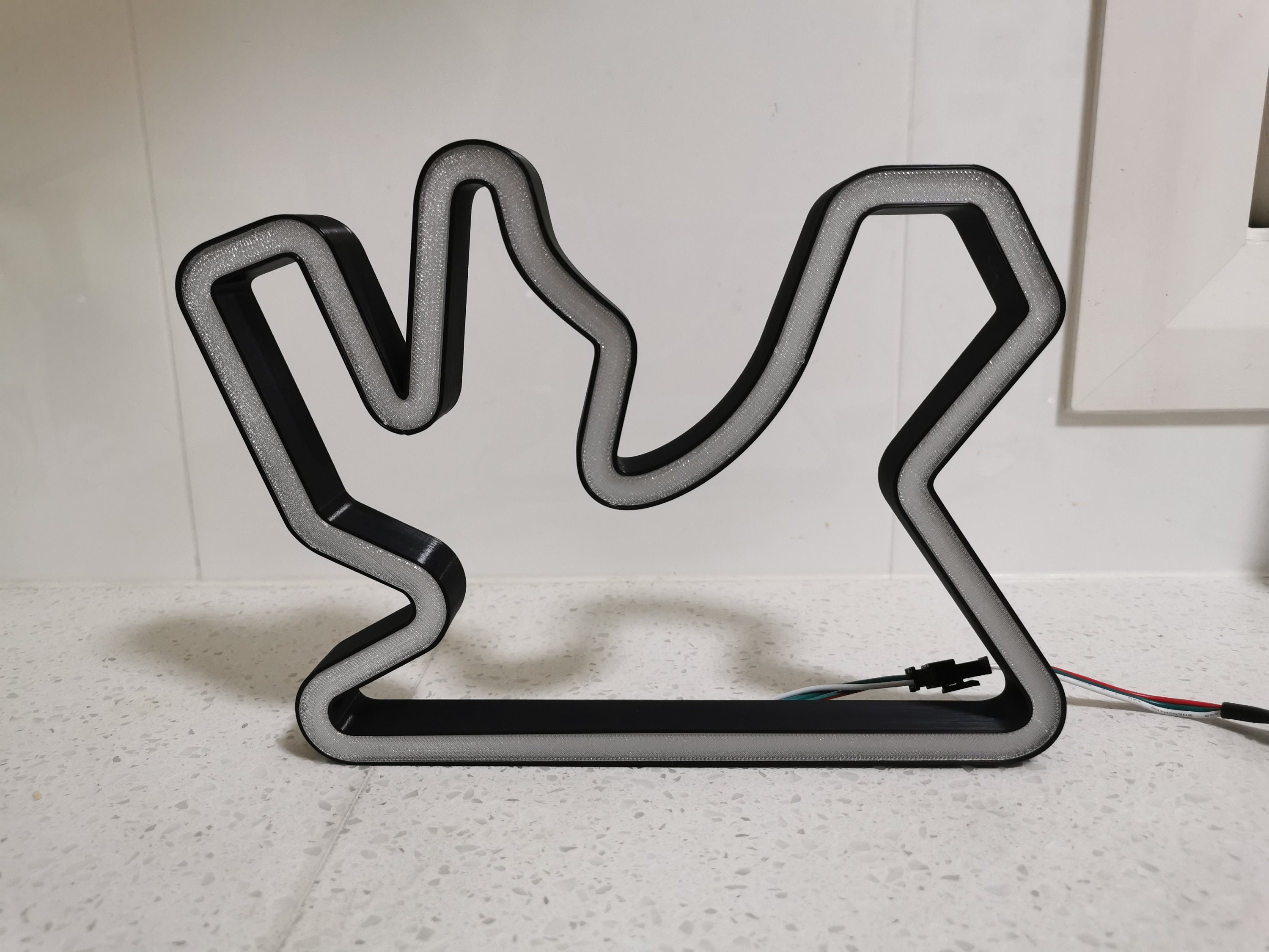 Qatar Losail Animated LED RGB Neon Race Track Circuit Desk Wall Art ...