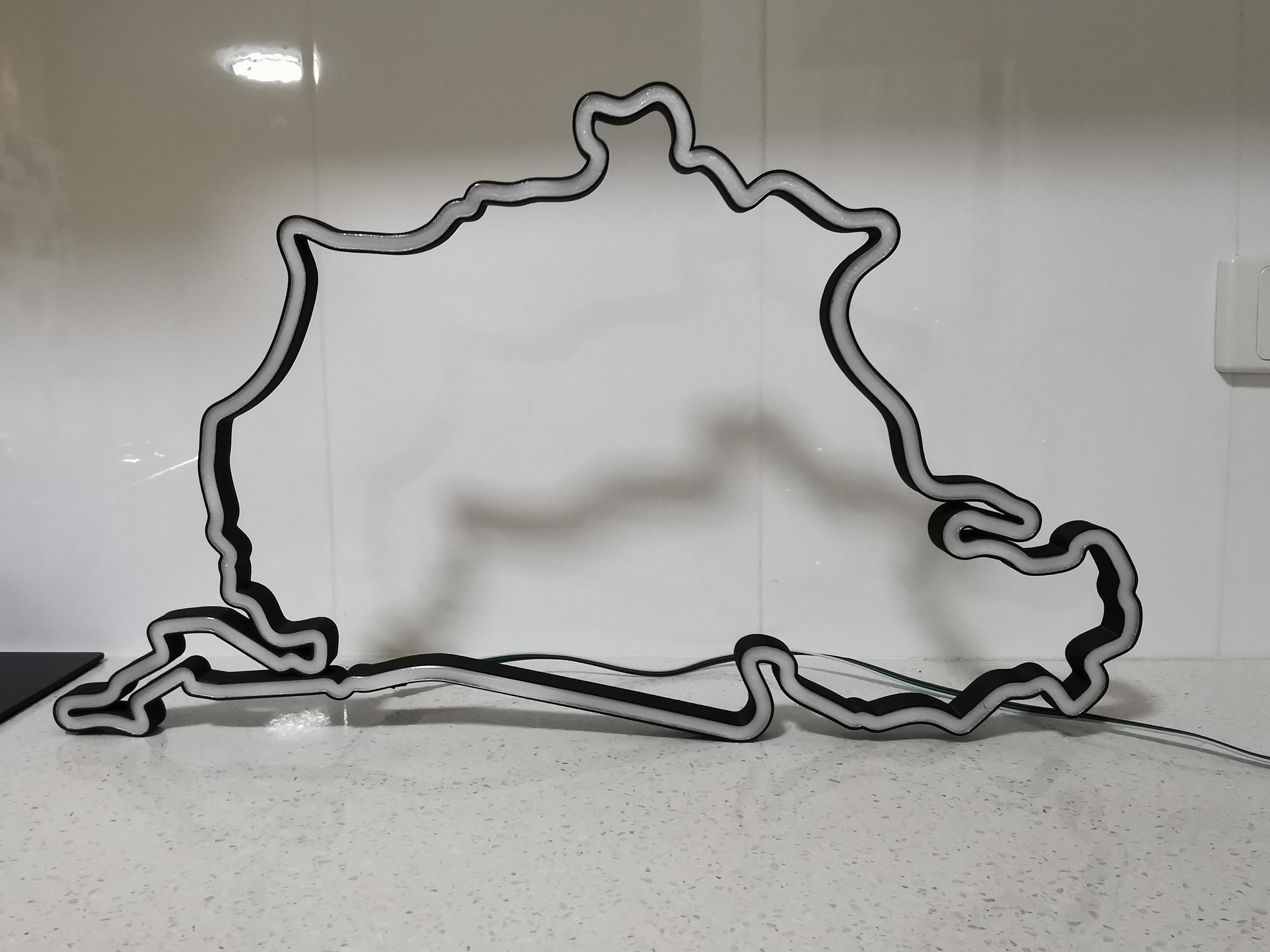 Nurburgring or Nordschleife LED RGB Neon Race Track Circuit Desk Wall ...