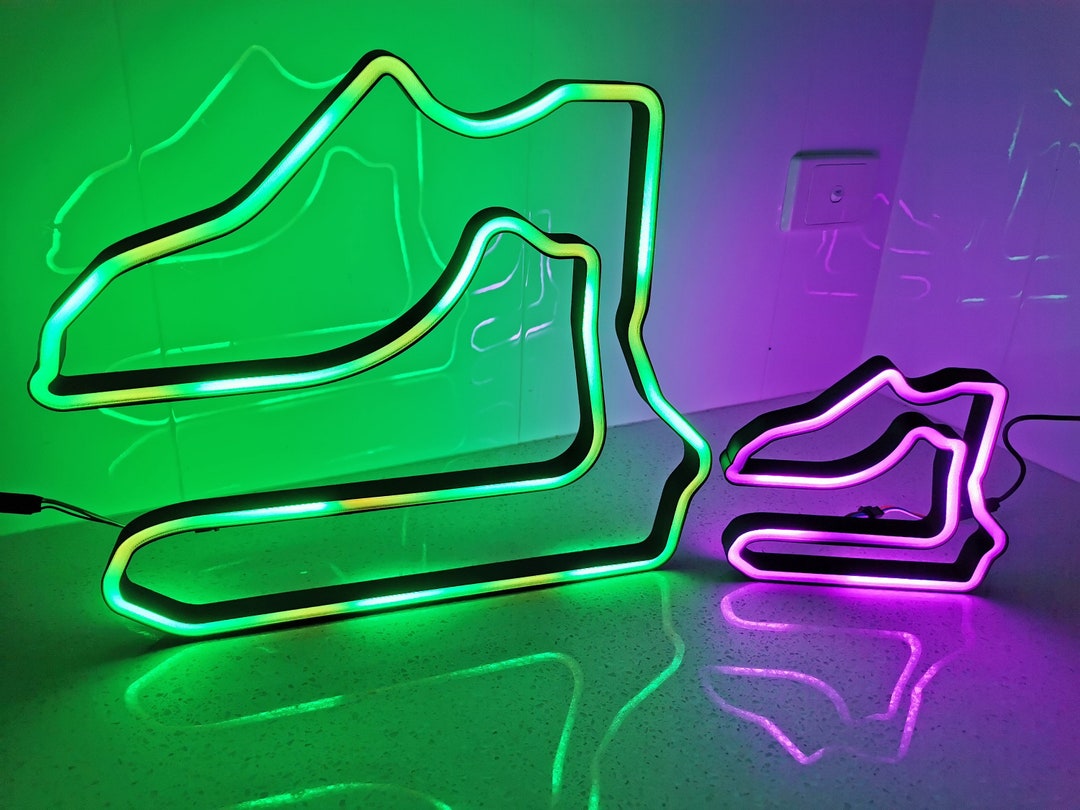 LARGE Custom Animated LED Neon Like RGB Track - Etsy