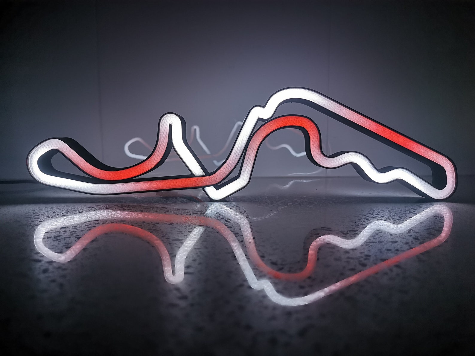 Japan Suzuka Animated LED RGB Neon Race Track Circuit Desk Wall Art ...