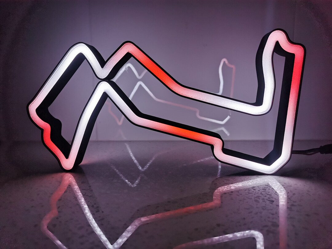 Singapore Animated LED RGB Neon Race Track Circuit Desk Wall Art ...