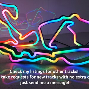 Road America Animated LED RGB Neon Race Track Circuit Desk Wall Art ...