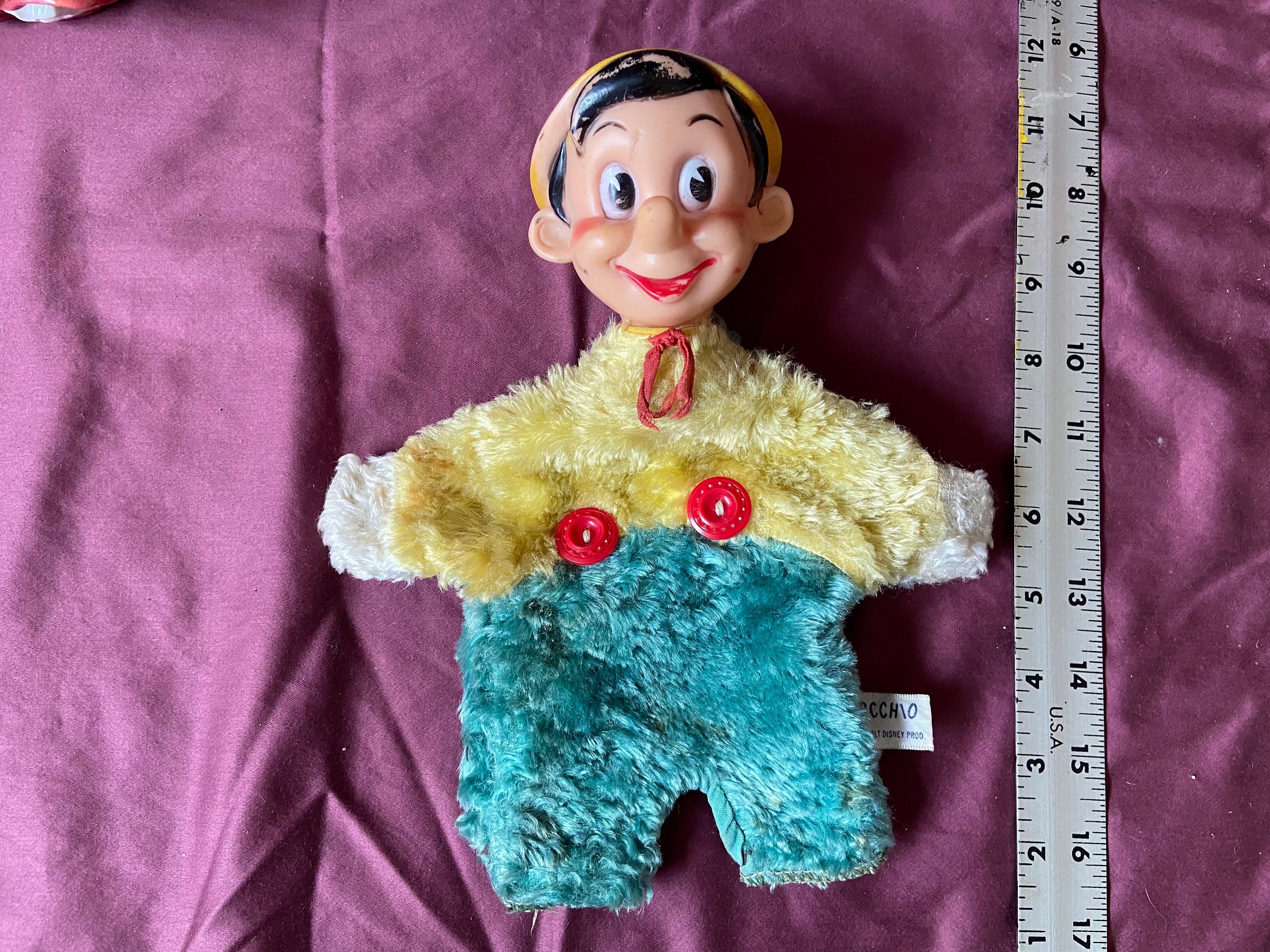 Vintage 1960 Walt Disney Pinocchio Hand Puppet - Etsy