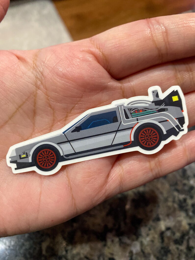 Delorean Sticker, Clear Window, Car, 80s and 90s Baby Sticker ...