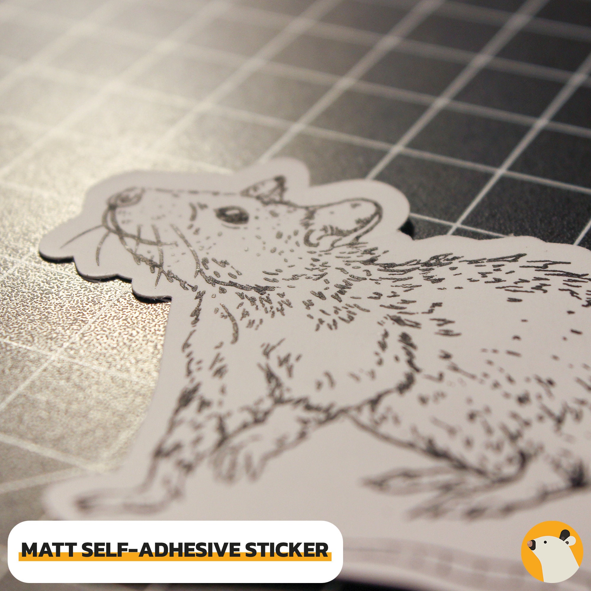 Cute Smiling Rat 3x Hand Drawn Matt Ink Rat Stickers - Etsy