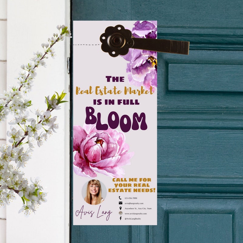 Spring Door Hanger Template - Etsy