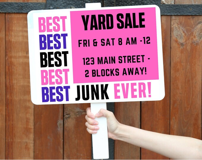 Best Junk Ever Yard Sale Sign Garage Sale Sign Yard Sale - Etsy
