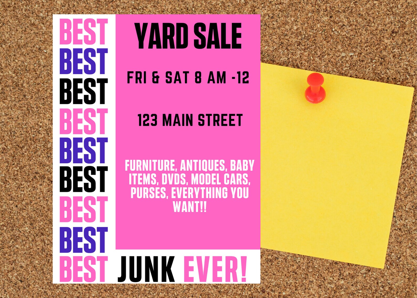 Best Junk Ever Yard Sale Sign Garage Sale Sign Yard Sale - Etsy