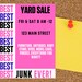 Best Junk Ever Yard Sale Sign, Garage Sale Sign, Yard Sale Flyer, Yard ...