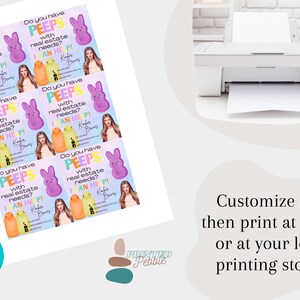 Easter Peeps, April and Spring Marketing Pop-by Tags, Realtor and ...