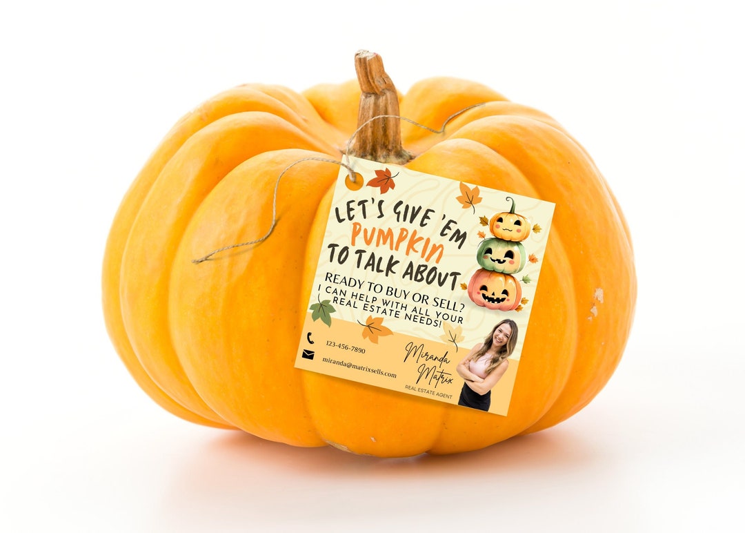 Realtor Pumpkin Referral Tags: Client Appreciation (digital Download ...